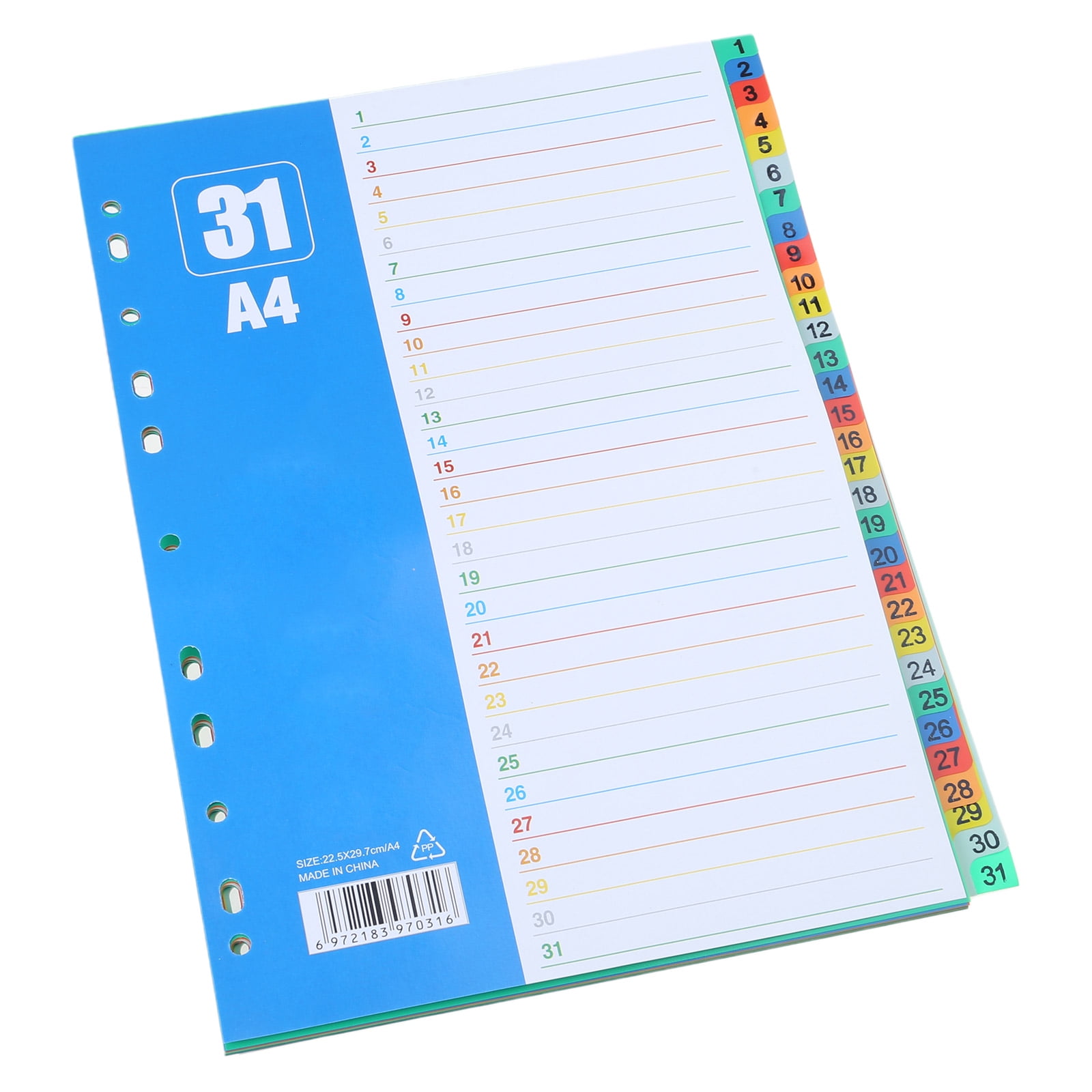 MOMOJIA 31 Sheets Dividers for A 4 Folders Subject Dividers Practical ...