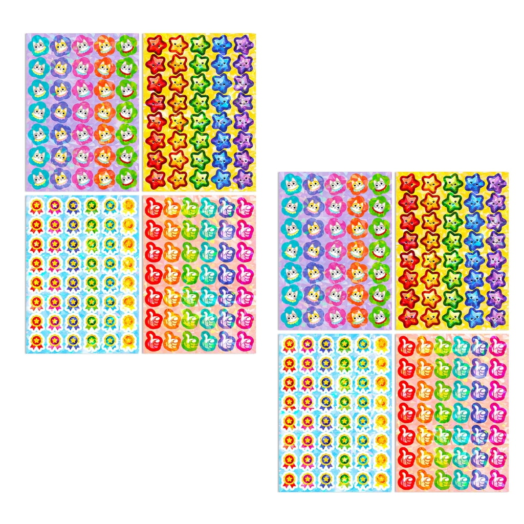 MOMOJIA 330Pieces Child Reward Stickers Star Flower Thumb Up Stickers ...