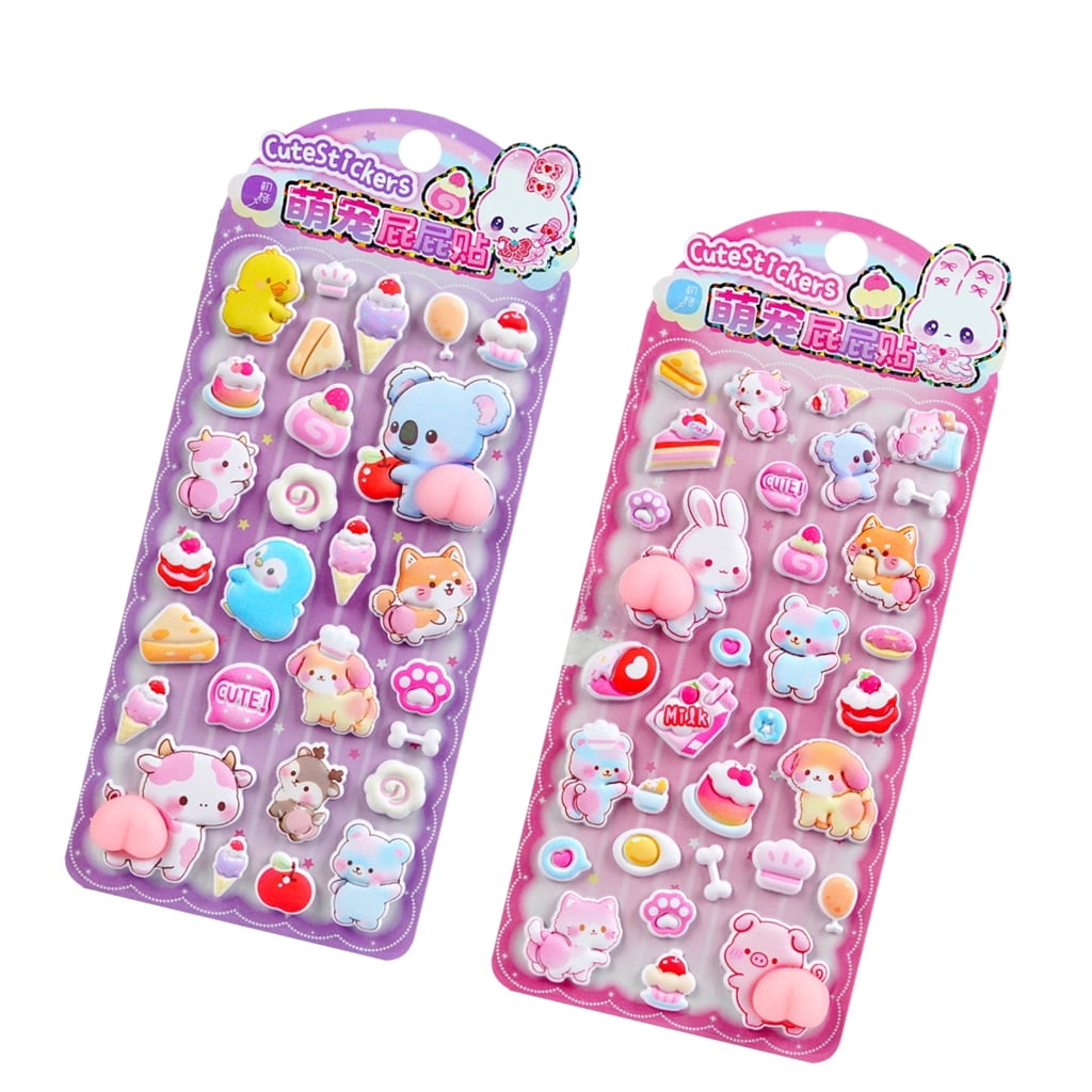 MOMOJIA 3D Puffier Sticker Sheets Decorative Sticker Cute Small Sticker ...