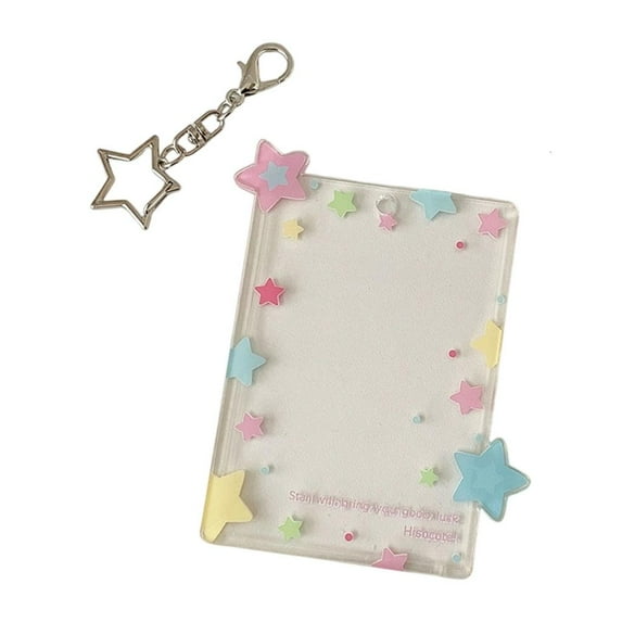 MOMOJIA 3Inch Photo Display Case Card Protector with Removable Keychain ...