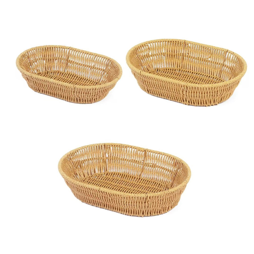 MOMOJIA 3pc Handmade Imitation Rattan Snacks Storage Container ...