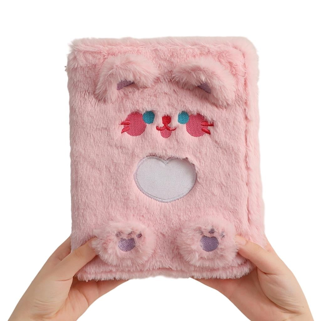 MOMOJIA 4 Compartment Plusher Photo Album Cartoon Plusher Embroidery ...