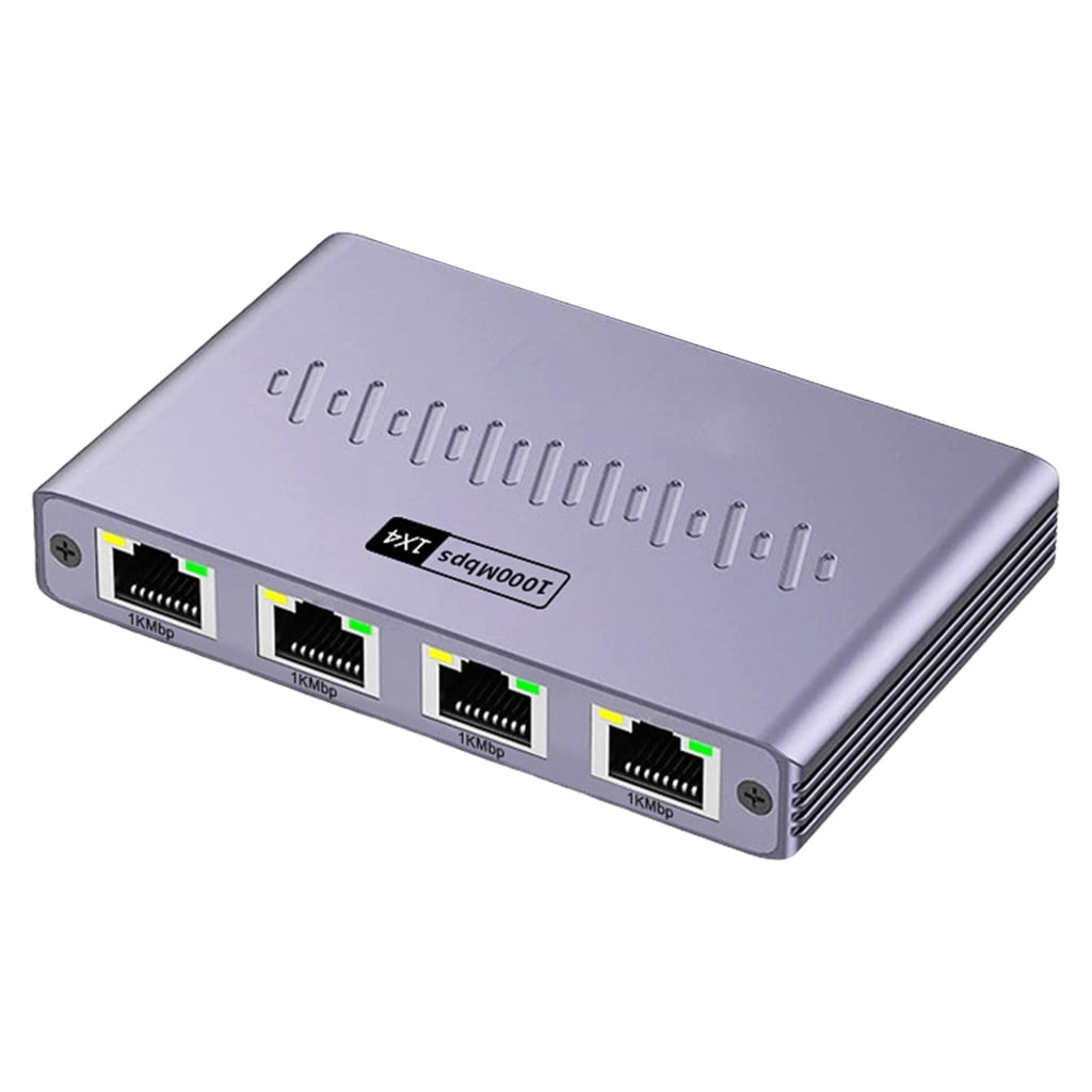 MOMOJIA 4 Port Ethernet Splitter Gigabit Speed Networking Adapter ...