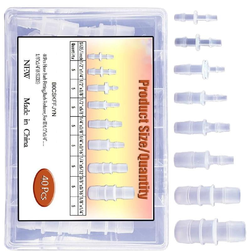 MOMOJIA 40Pcs Sturdy Pipe Couplings Barbed Fittings For Laboratory ...