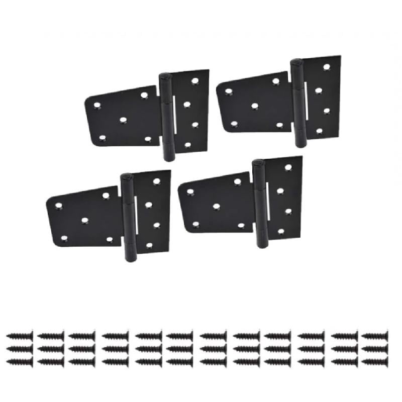 MOMOJIA 4Pcs Folding Garden Gate Hinge Heavy Duty Door Hinge for Wood ...