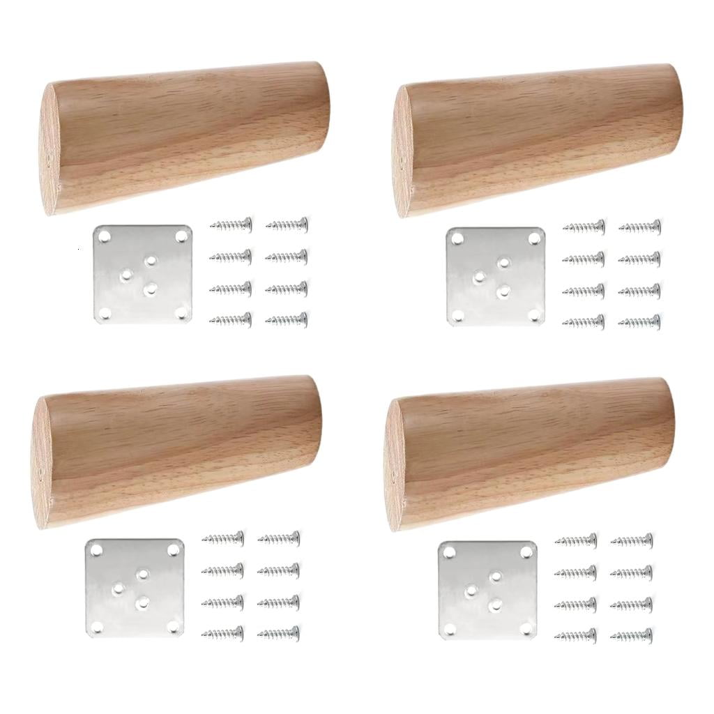 MOMOJIA 4Pcs Natural Wood Table Leg Supports Stabilizers Feet for Desks ...