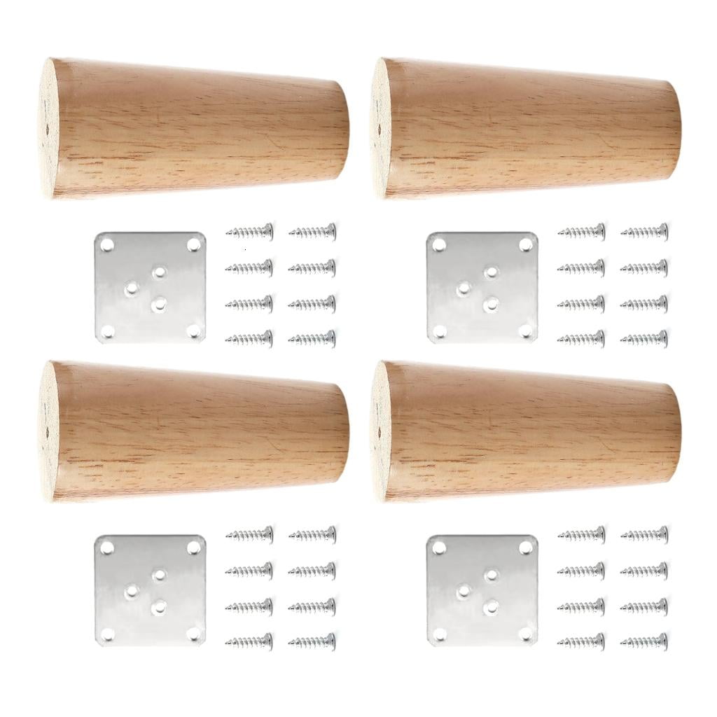 MOMOJIA 4Pcs Natural Wood Table Leg Supports Stabilizers Feet for Desks ...