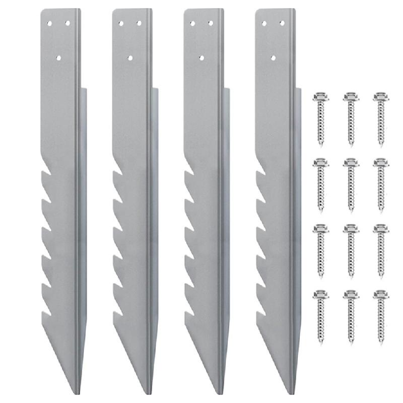 MOMOJIA 4Pcs Professional Fence Post Repair Kits Fence Post Anchors ...