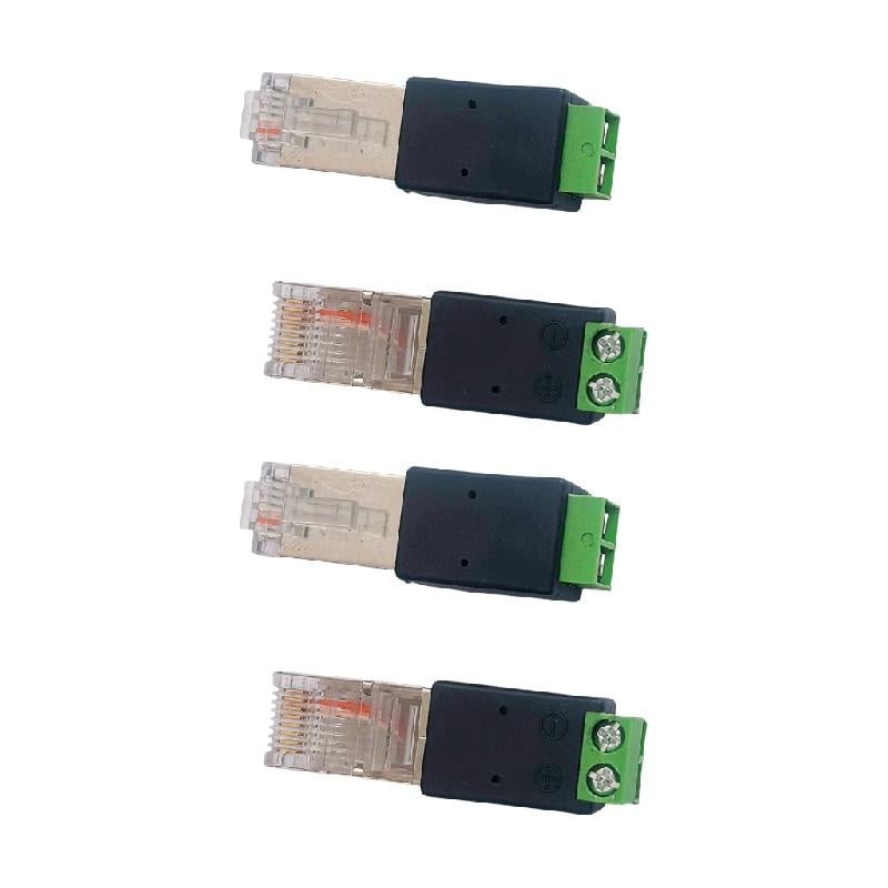 MOMOJIA 4Pcs RJ45 Male to 485 Terminals Networks Adapters Clear Head ...