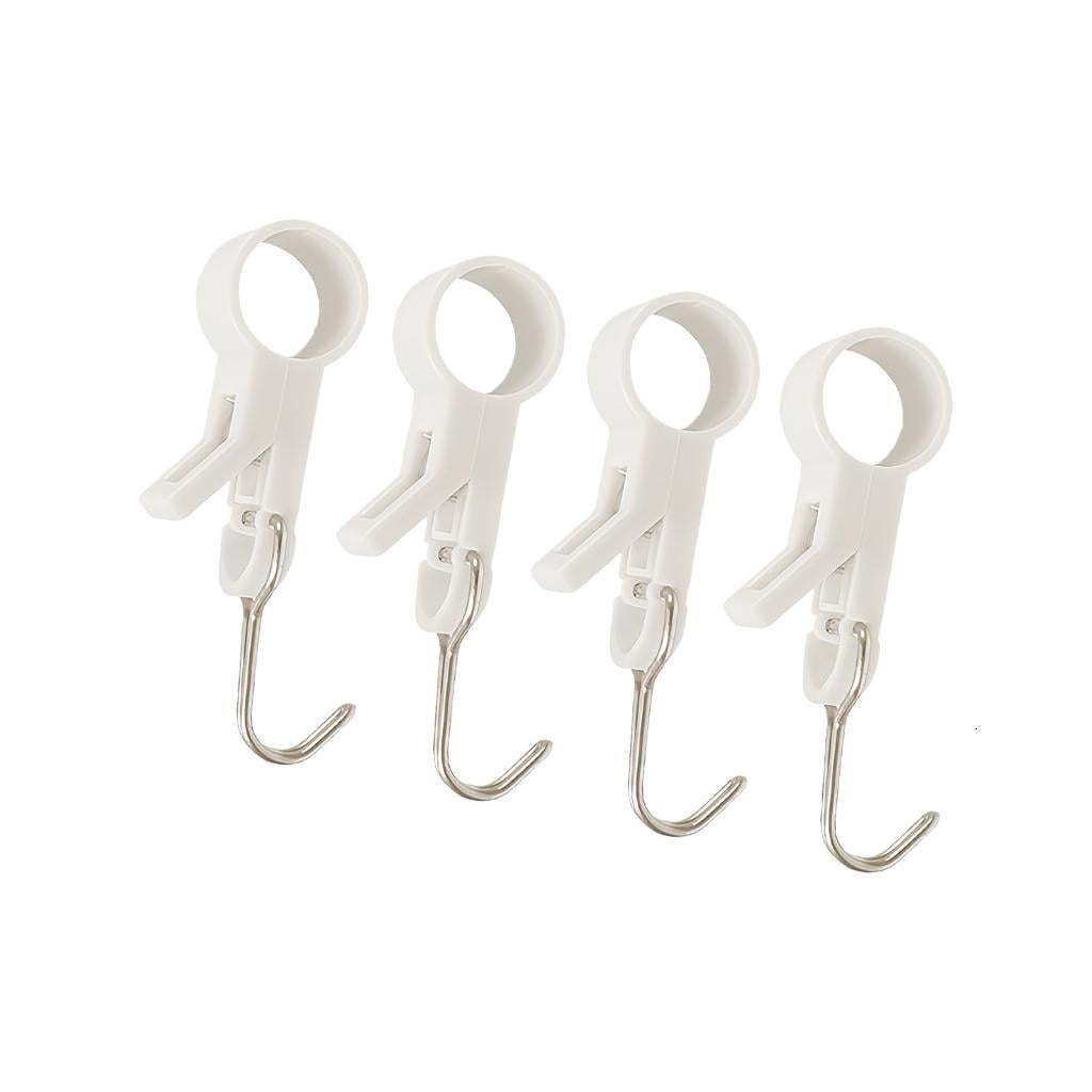 MOMOJIA 4Pcs Sliding Plastic Hooks Removable Clamps Rotating Mechanism ...