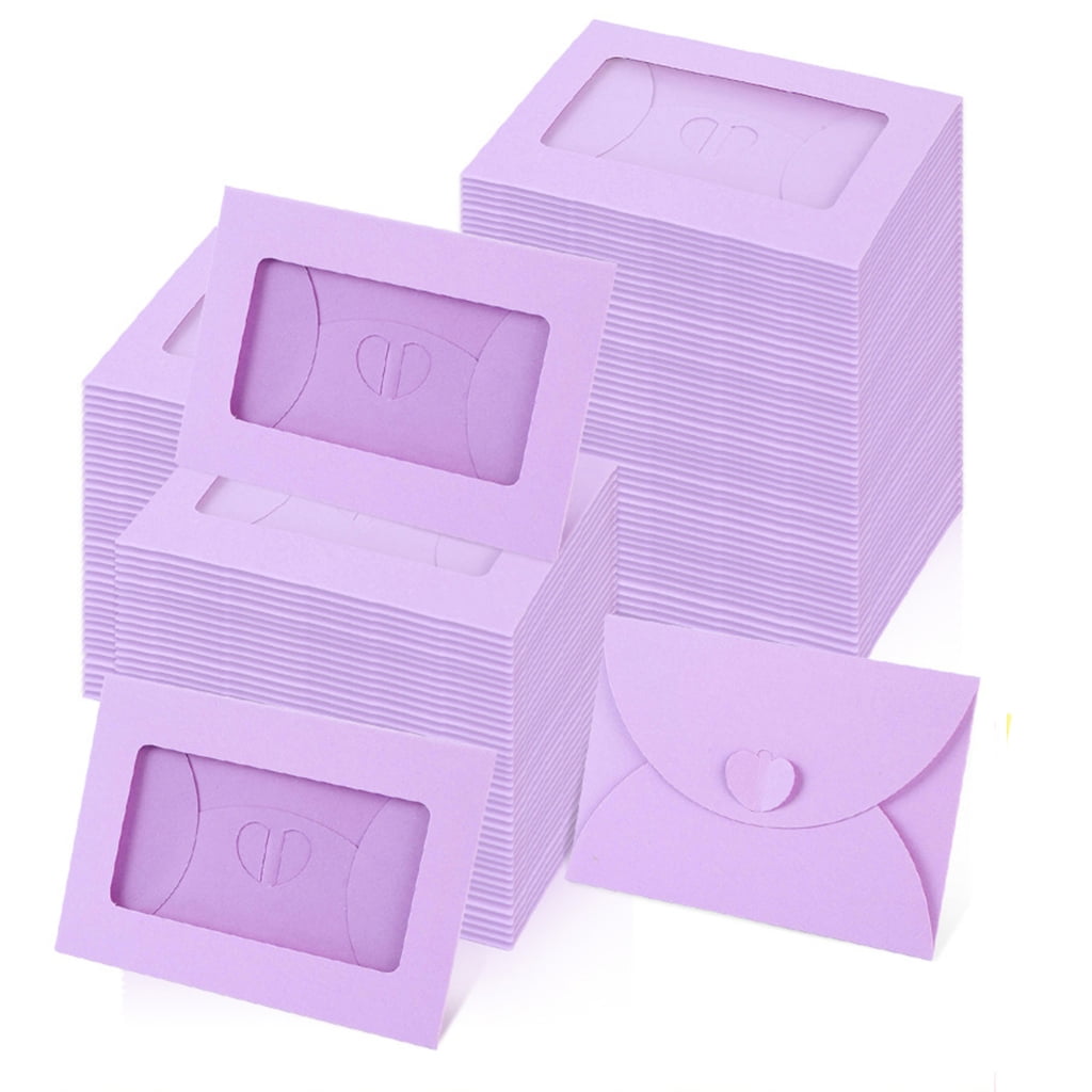 MOMOJIA 50Pcs Kraft Papers Envelopes Cardboard Envelope Pocket with ...