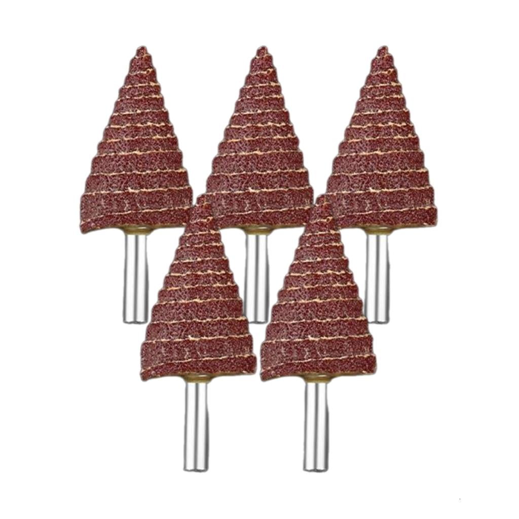 MOMOJIA 5Pcs Cone Shape Abrasive Sandpaper Deburring Sanding Polishing ...