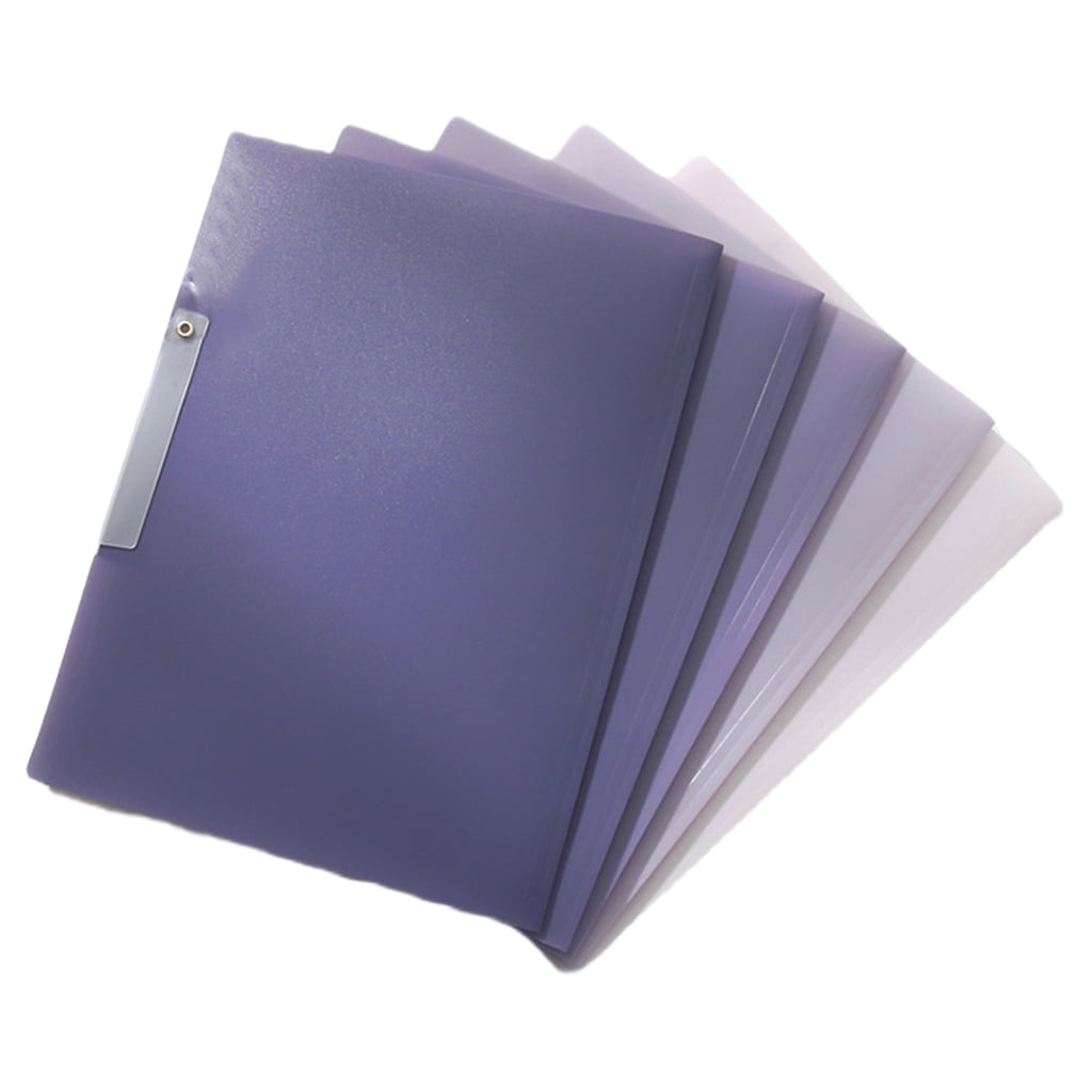 MOMOJIA 5Pcs File Sleeve with Rotating Clamp Clear Document Organizers ...