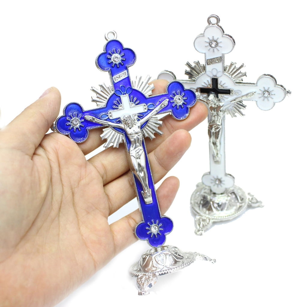 MOMOJIA 5pcs Metal Standing Crosses Decoration for Family Office Decor ...