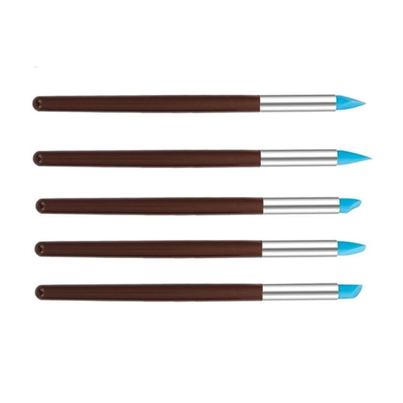 MOMOJIA 5pcs/Set Soft Pottery Clay Tool Silicone & Stainless Steel Two ...