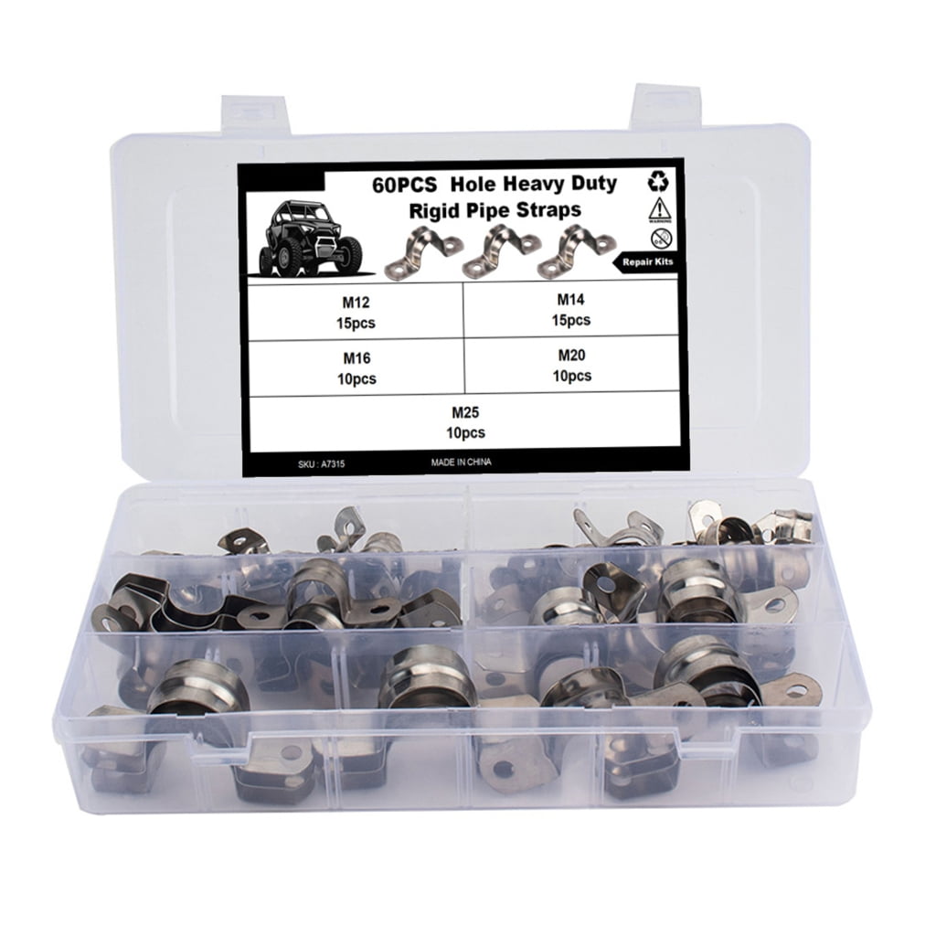 MOMOJIA 60Pcs/set Stainless Steel Pipe Clamps Connection Tension Clip ...
