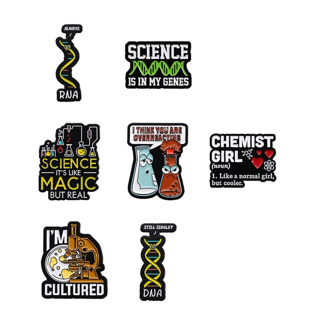MOMOJIA 7 Pcs Creative Brooch Badge Structure Brooch Lapel Pins ...