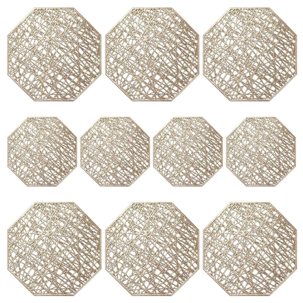 MOMOJIA 8 Sided Nonslip Cup Coasters Heat Resistant PVC Materials ...