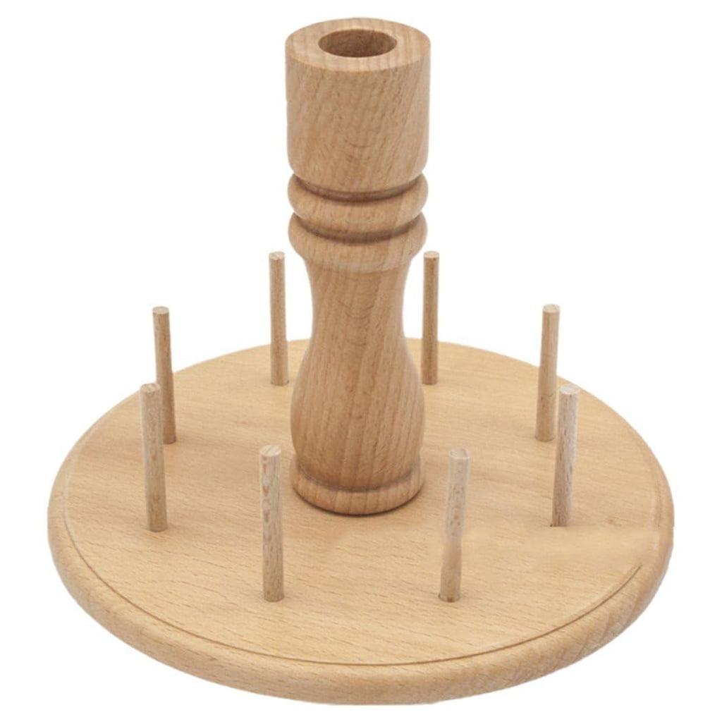 MOMOJIA 8 Spools Wood Thread Rack Sewing Bobbin Holder Sewing Thread ...