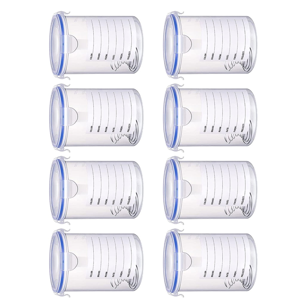 MOMOJIA 8Pcs Plastic Paint Containers with Lid Touch up Paint Cups Easy ...