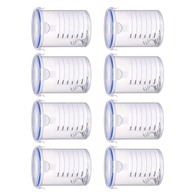 MOMOJIA 8Pcs Plastic Paint Containers with Lid Touch up Paint Cups Easy ...