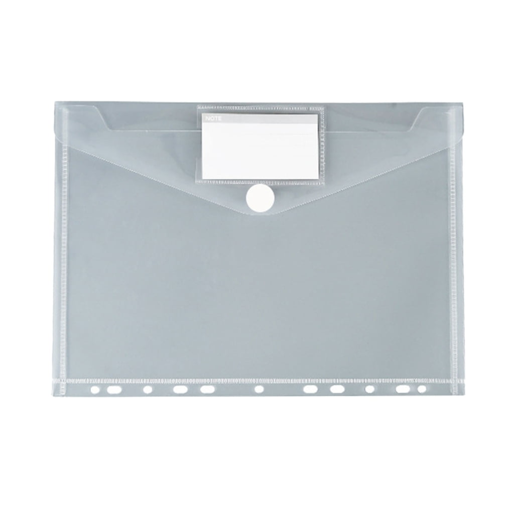MOMOJIA A4 File Folder Clear File Bag 11 Hole Edge Document Folder with ...
