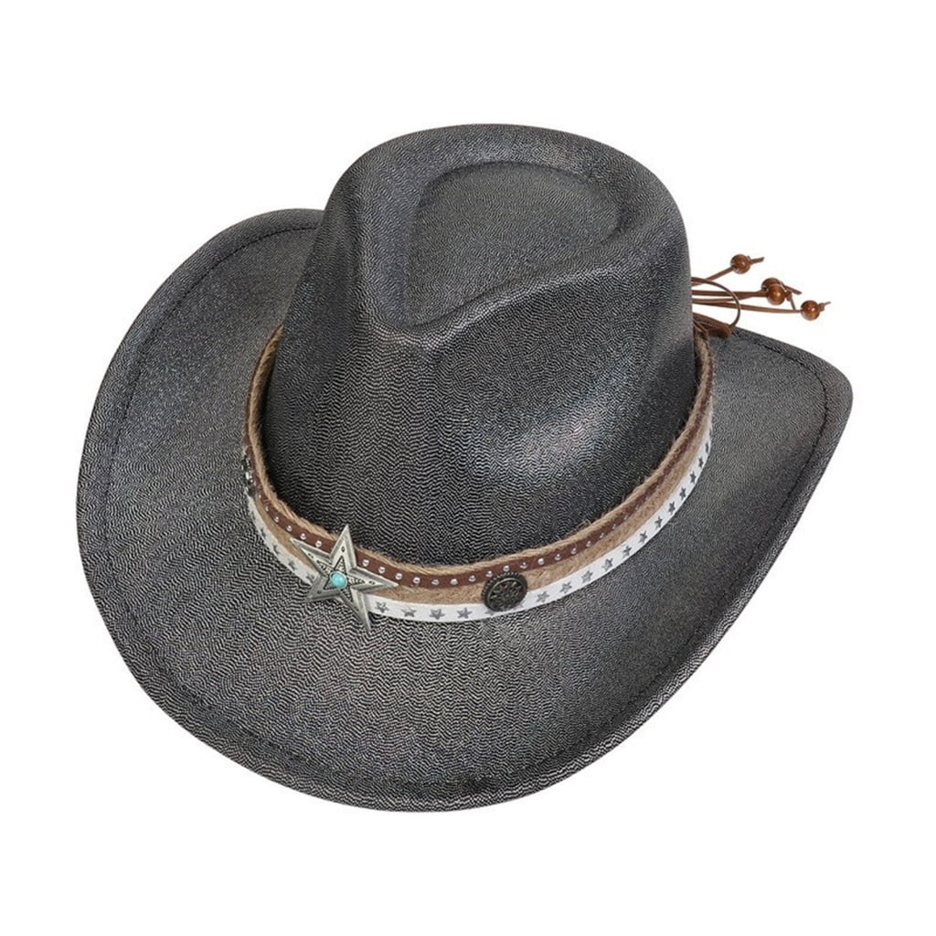 MOMOJIA Adjust Star Straps Cowboy Caps Party Costume Hat Role Play ...
