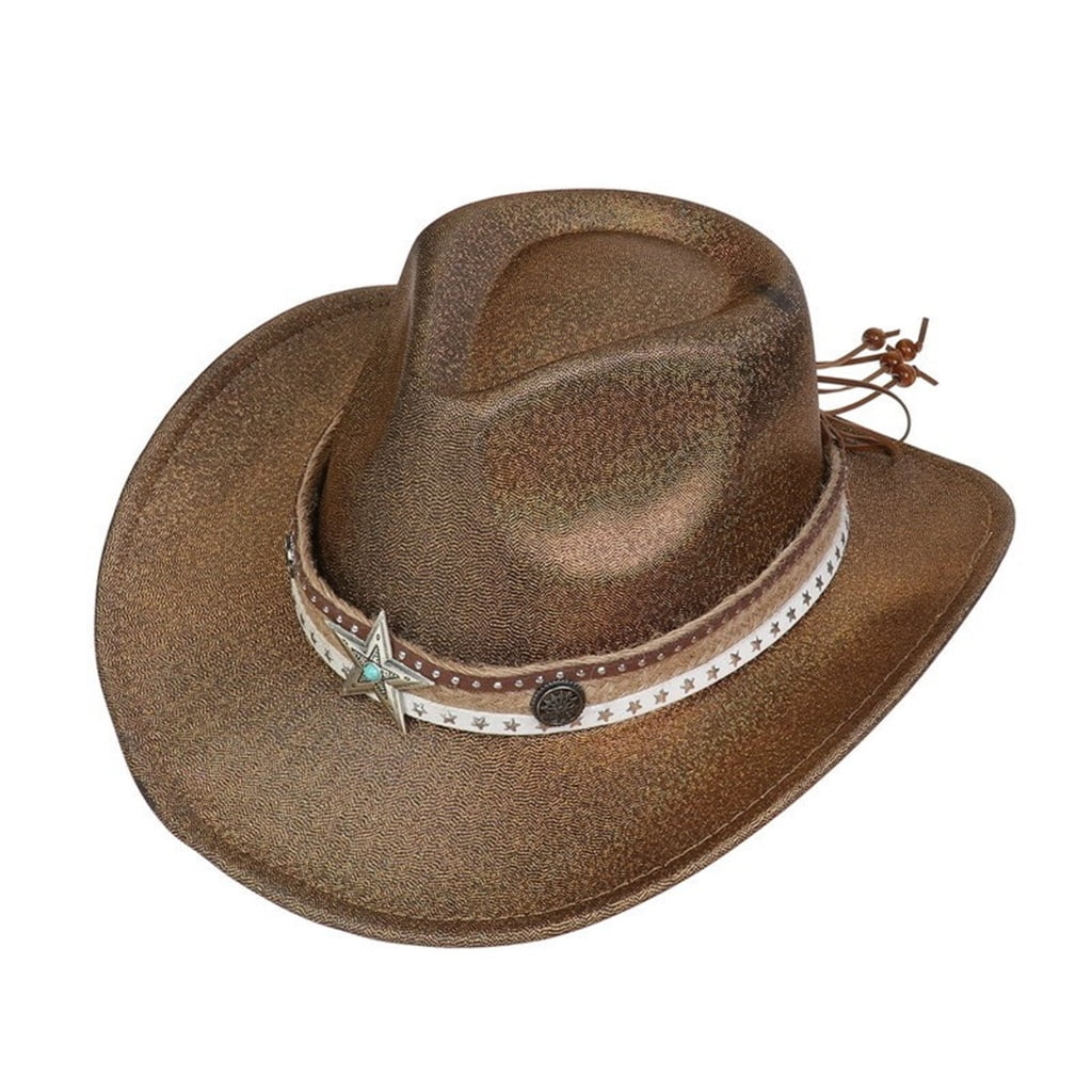 MOMOJIA Adjust Star Straps Cowboy Caps Party Costume Hat Role Play ...
