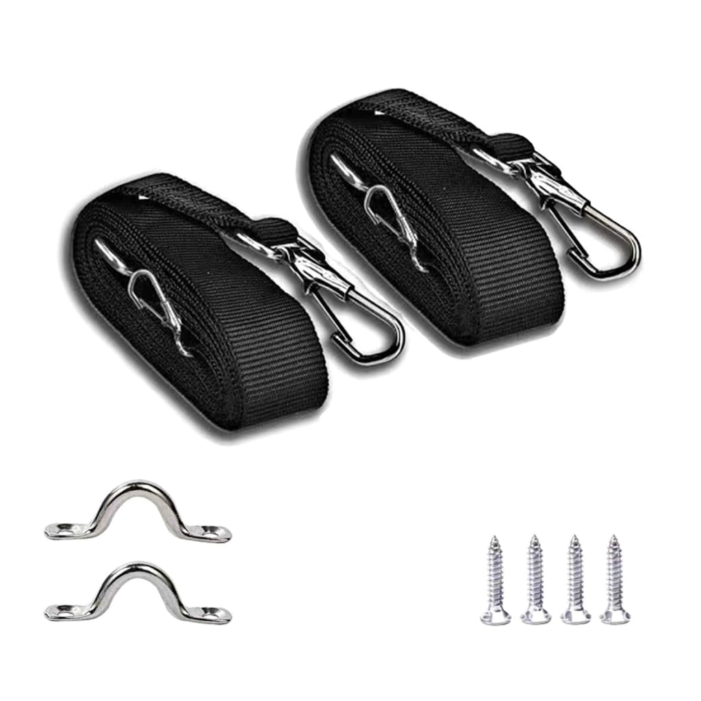 MOMOJIA Adjustable Bimini Top Strap Pad Eye Straps with Loops Snap Hook ...