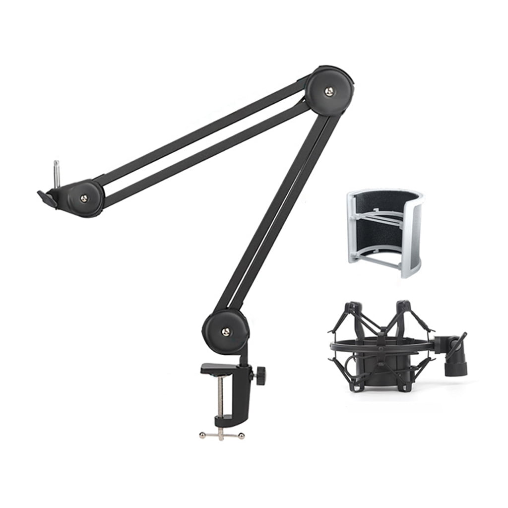 MOMOJIA Adjustable Microphone Suspension Boom Scissor Arm Rack Metal ...