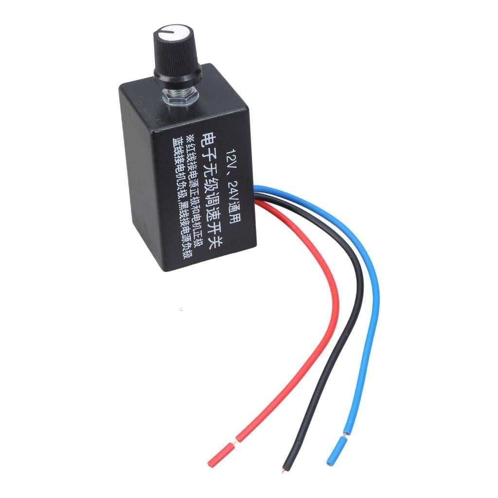 MOMOJIA Aluminum Motor Speed Controller 12V 24V 7A Stepless Speed ...