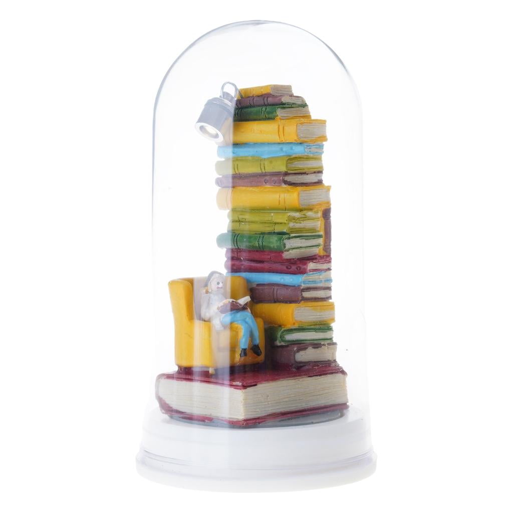 MOMOJIA Artistic Miniature Book Stack Nightlight In Vessel Resins ...