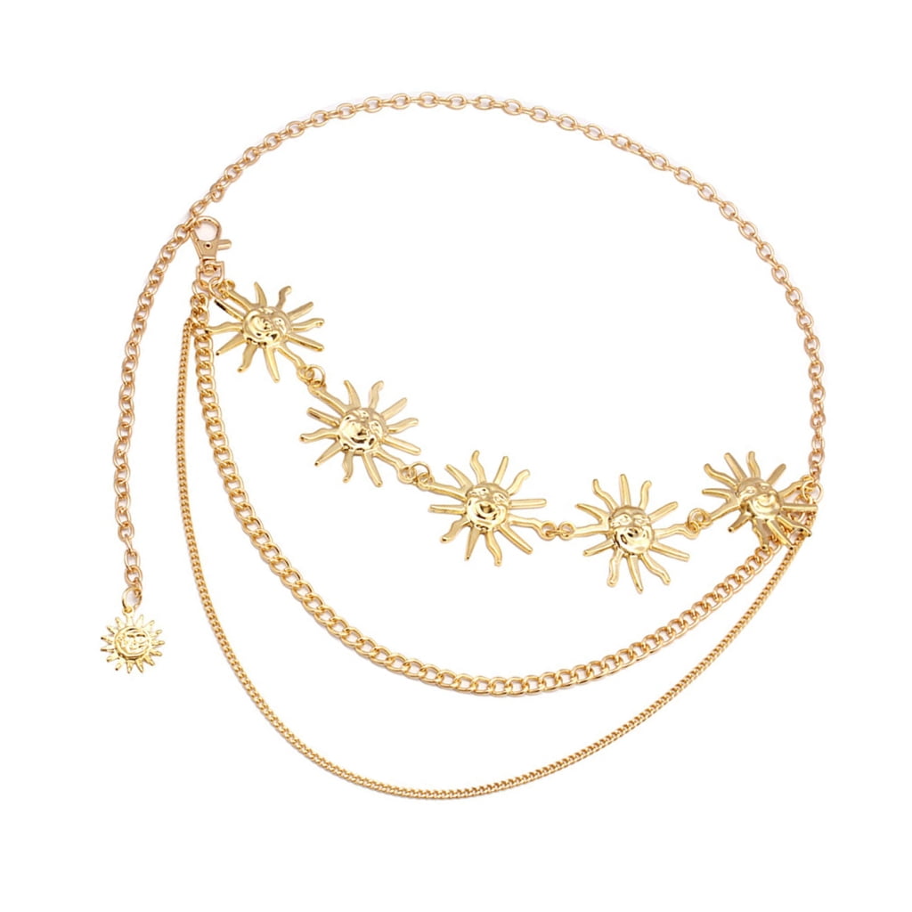MOMOJIA Attractive Sun/Moon Body Chain Eye Catching Waistband ...