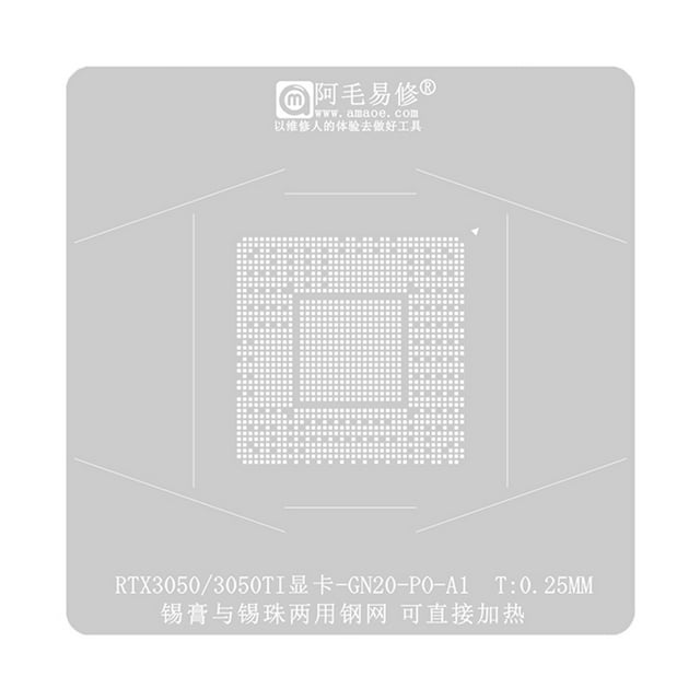 MOMOJIA BGA Reballing Stencils GN20-P0-A1 Solder Ball Steel Template ...