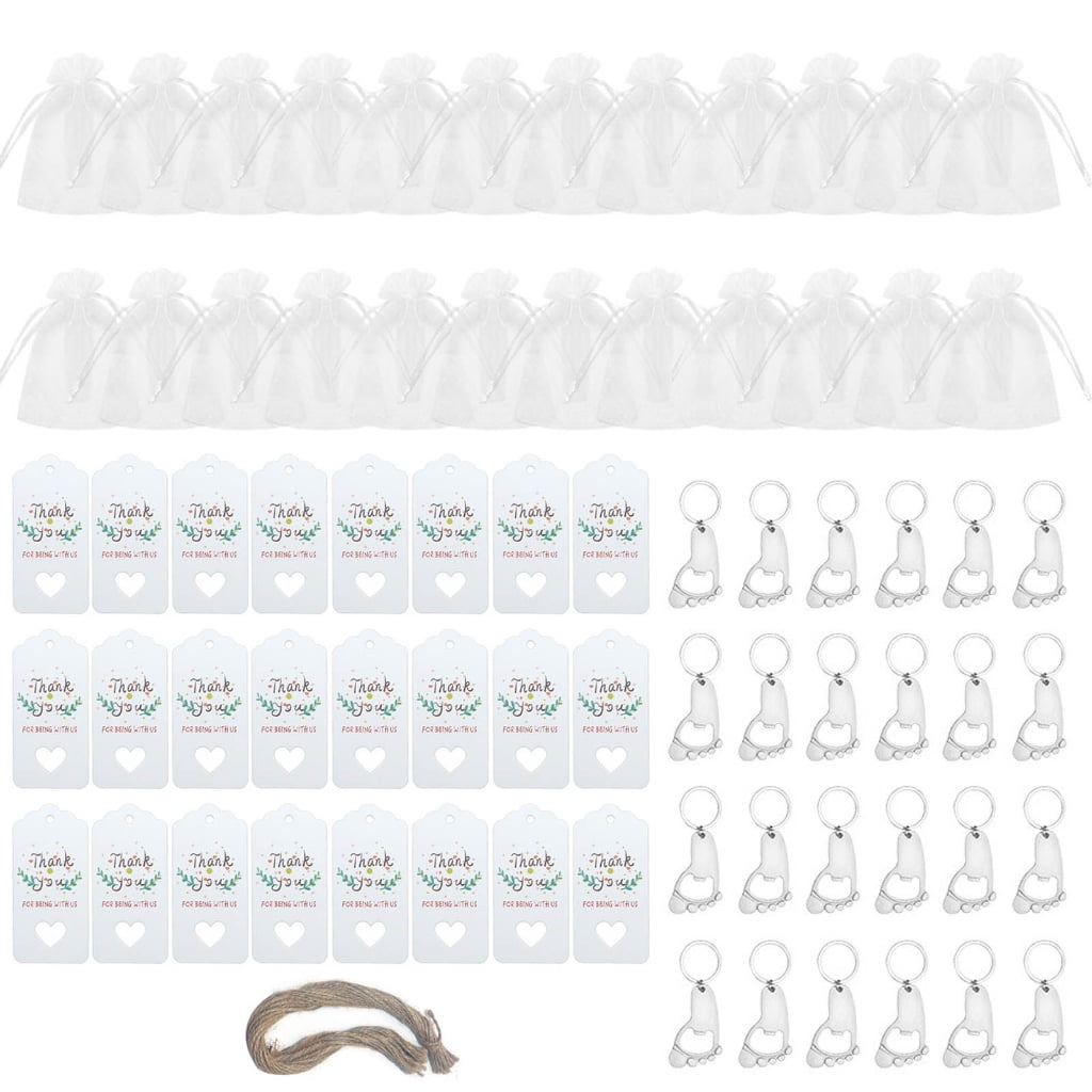 MOMOJIA Baby Showre Footprint Bottle Openers with Tags Set Children ...
