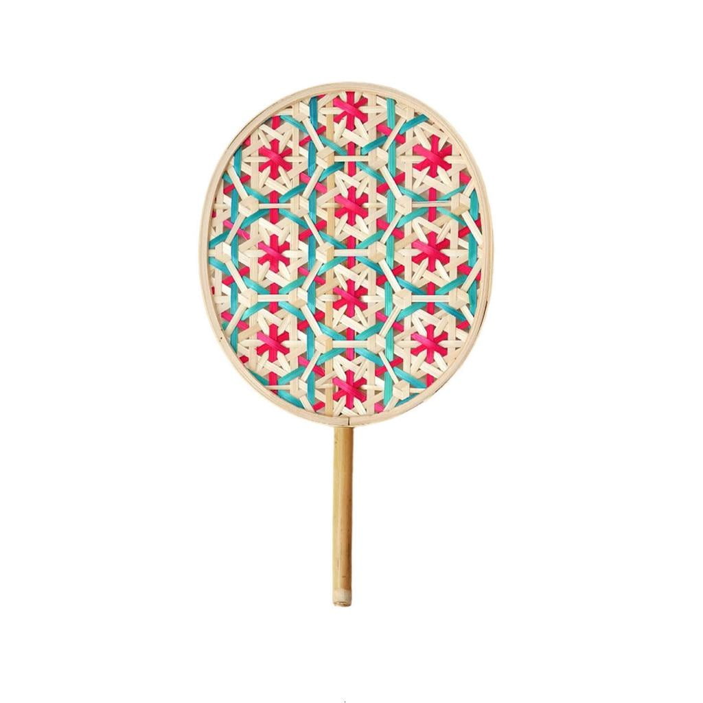 MOMOJIA Bamboos Woven Hand Fan Summer Cooling Fan Palms Leaf Hand Fan ...
