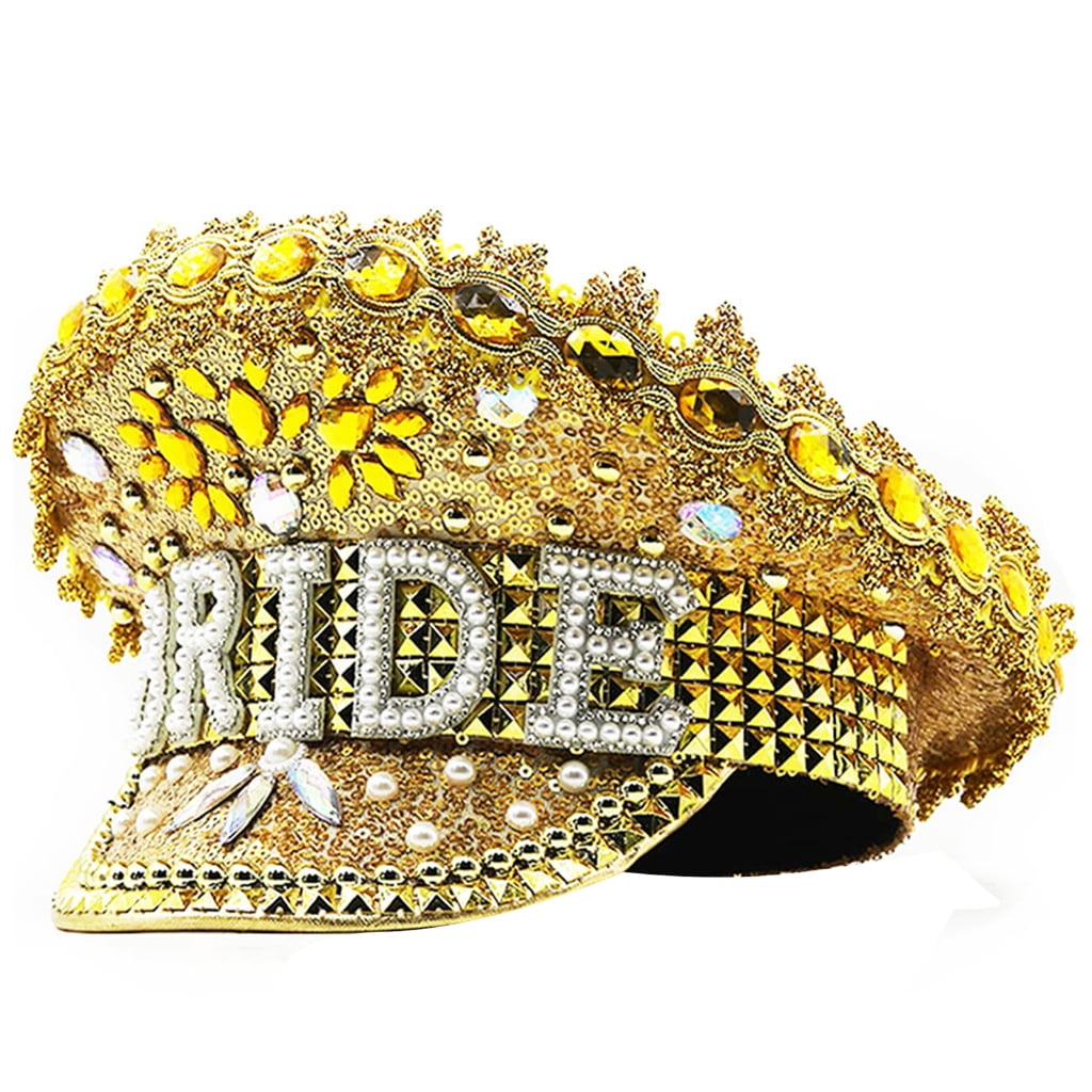 MOMOJIA Bride Hat Military Hat Wedding Hat Bachelorette Party Carnivals ...