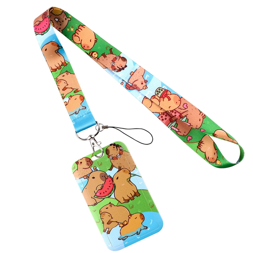 MOMOJIA Capybara Lanyards with Keyring Beautiful Neck Strap Cartoon ...