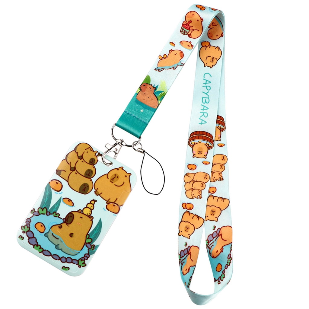 MOMOJIA Capybara Lanyards with Keyring Beautiful Neck Strap Cartoon ...