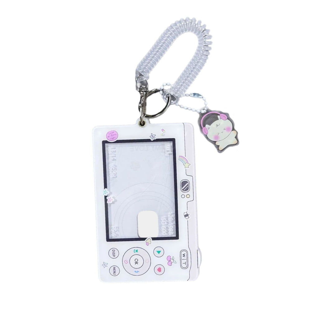 MOMOJIA Cartoon Card Holder with Pendant Keychain Photo Sleeves ...