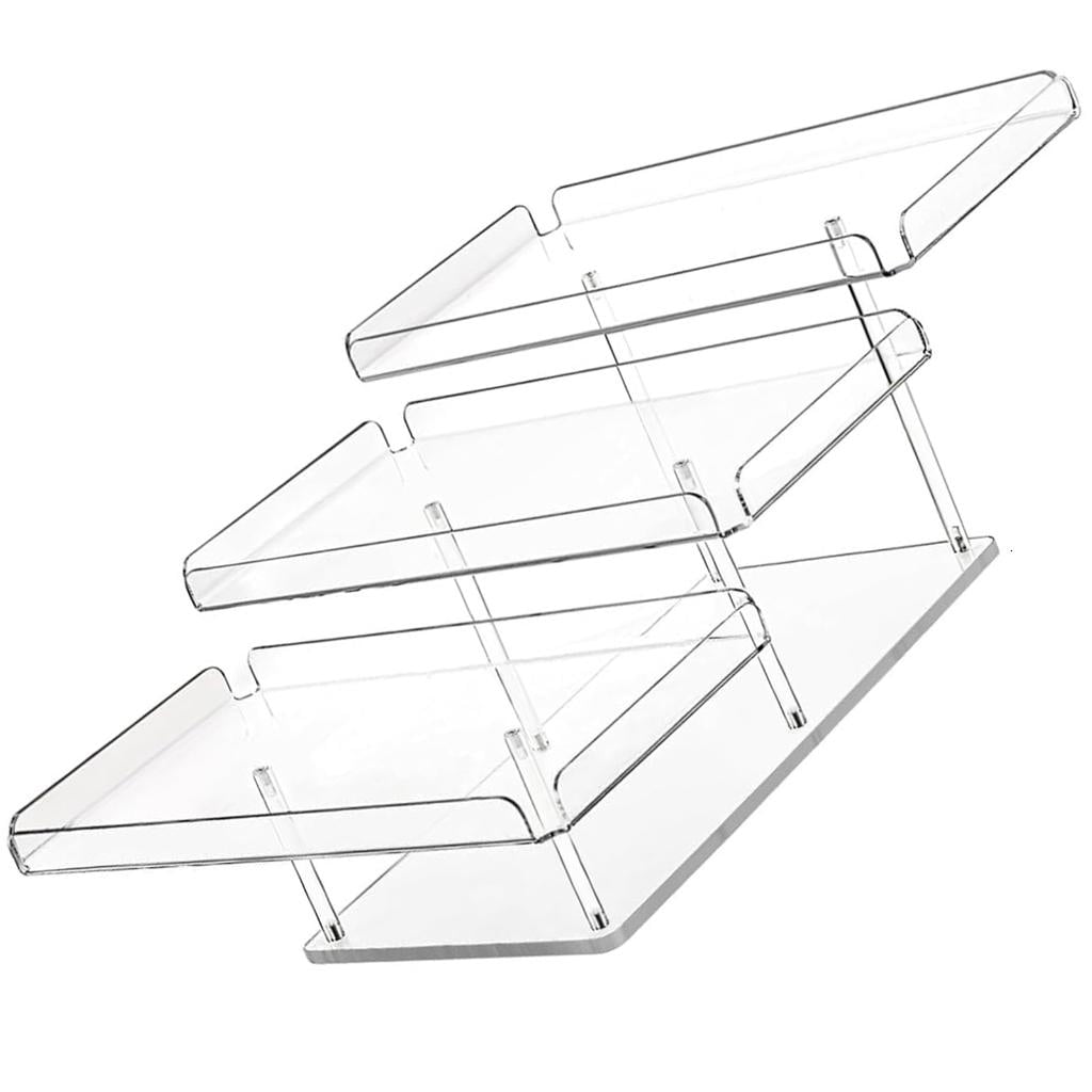 MOMOJIA Clear 3 Level Dessert Display Shelf Modern Acrylic Structure ...