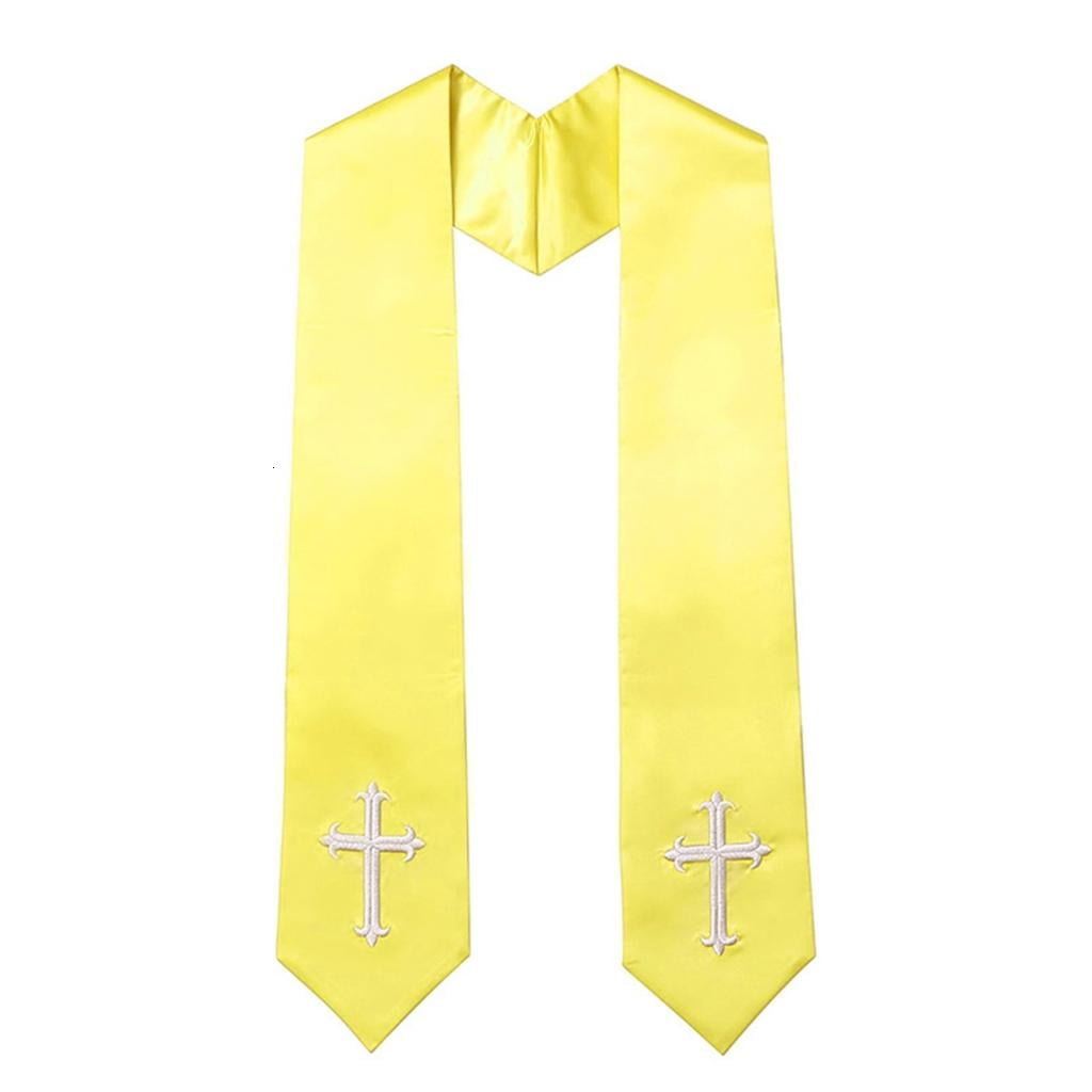 MOMOJIA Clerical Embroidered Stole Reversible Fringed Clergy Stole For ...