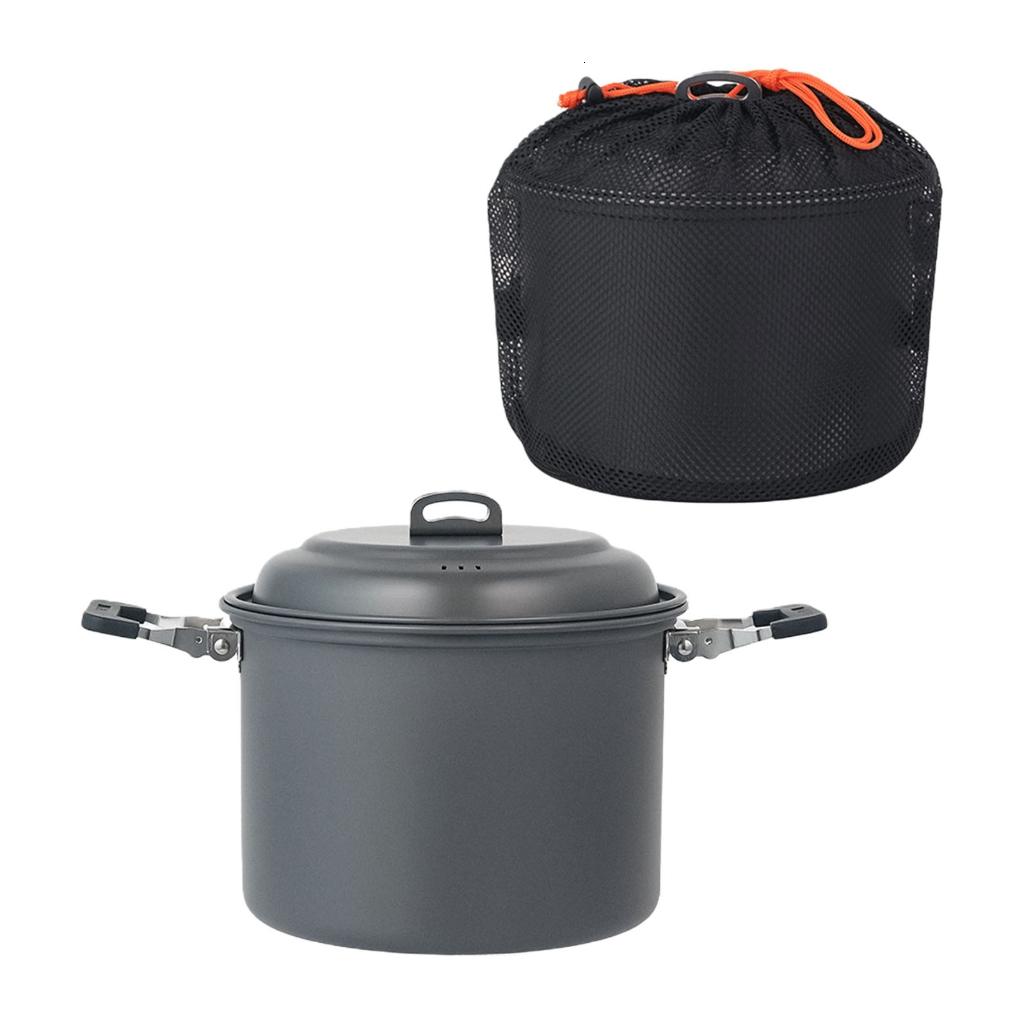 MOMOJIA Cooking Soup Pots with Lid for Camping, Picnics and Hunting ...