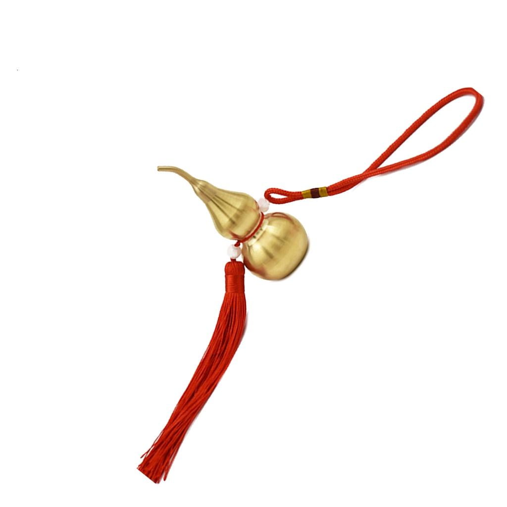 MOMOJIA Copper Gourd Pendant Tassels Charm Symbolic Fengshuis Decors ...