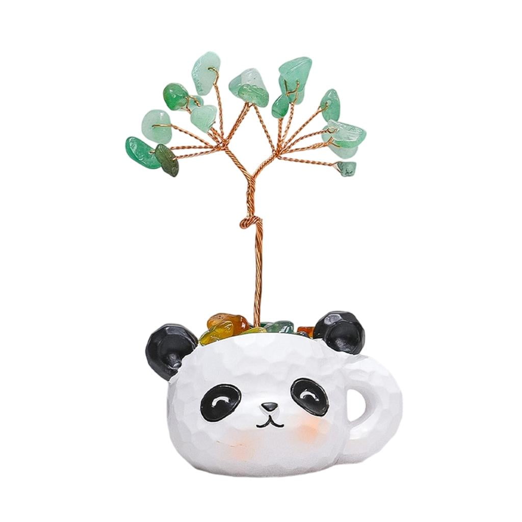 MOMOJIA Crystal Tree with Cartoon Bonsais Quartzs Crystal Money Tree ...
