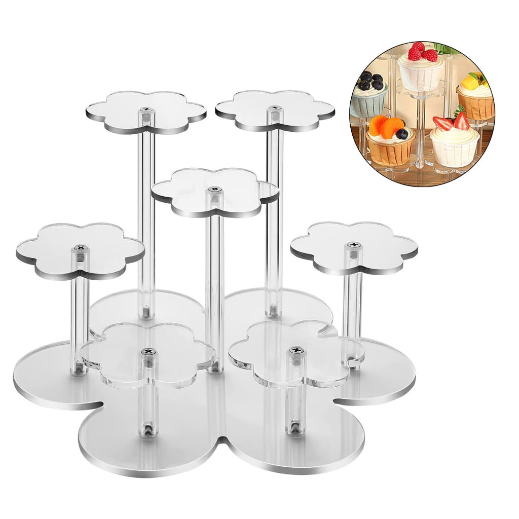 MOMOJIA Cupcake Display Stand Flower Small Jewelry Bracket Dessert Cake ...
