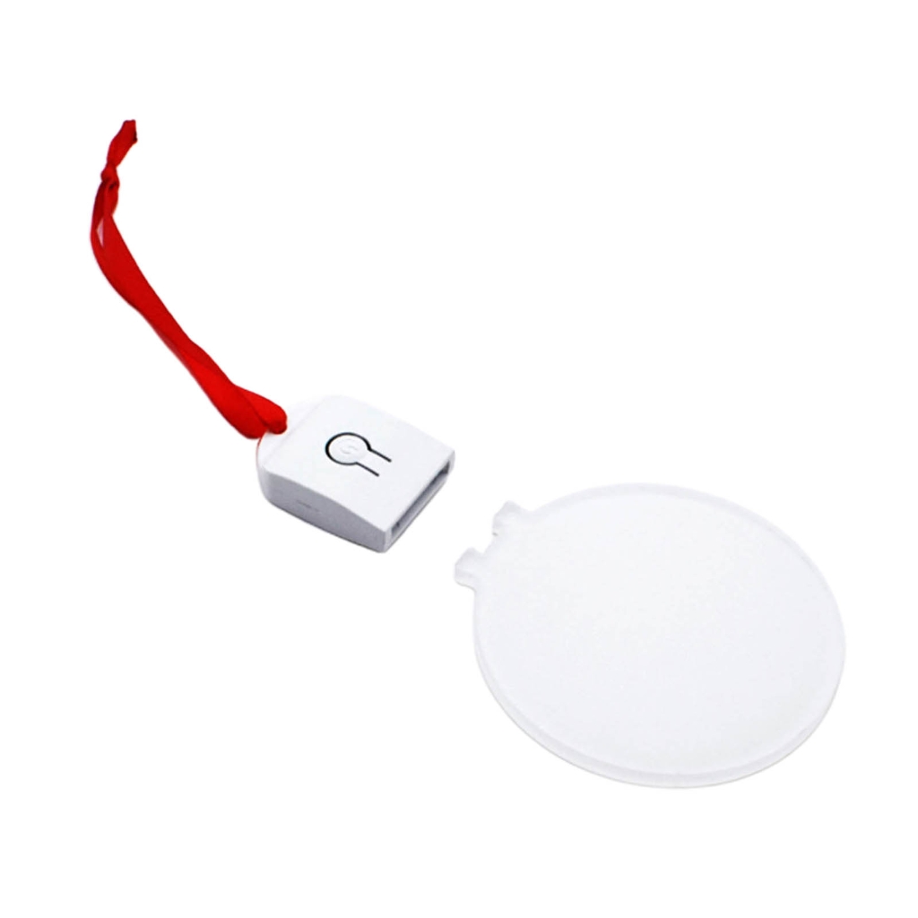 MOMOJIA DIY Sublimation Ornament Blanks with LED Light Clear Round ...