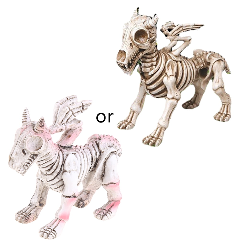 MOMOJIA Decorations Skeleton Gnome Garden Statue Dog Bones Figurines ...