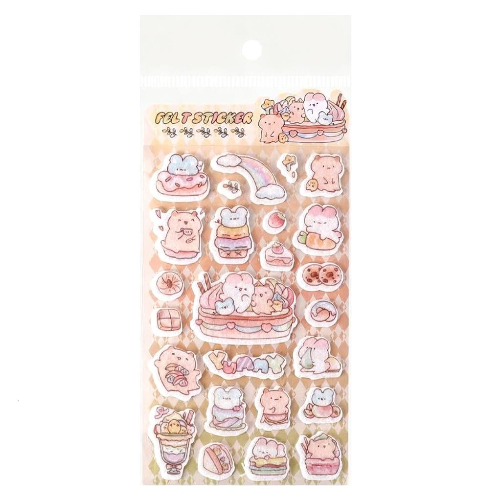 MOMOJIA Decorative Journaling Sticker Felt Paper Sticker For Kid Art ...