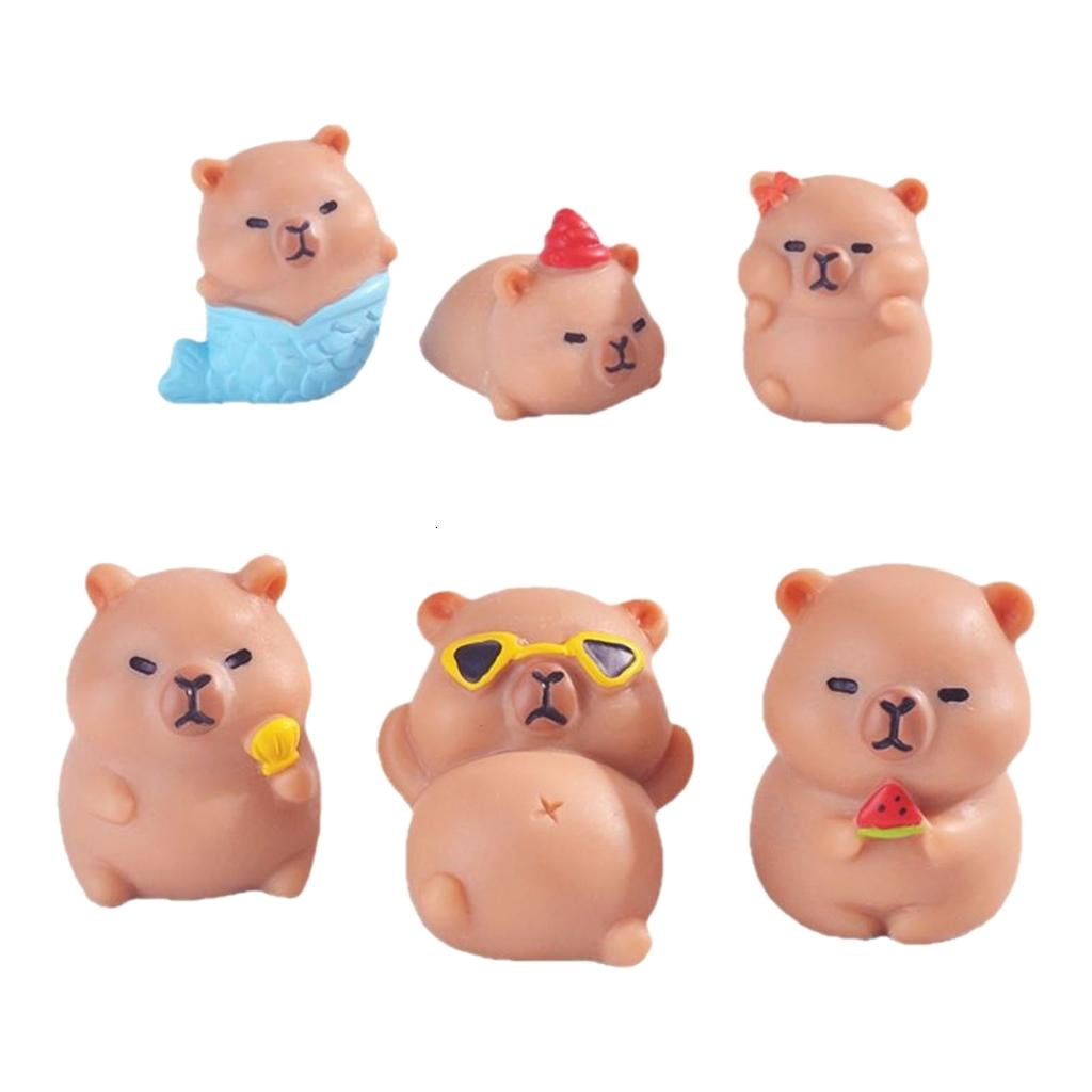 MOMOJIA Educational Toy Figures Miniature Capybara Garden Figurines ...